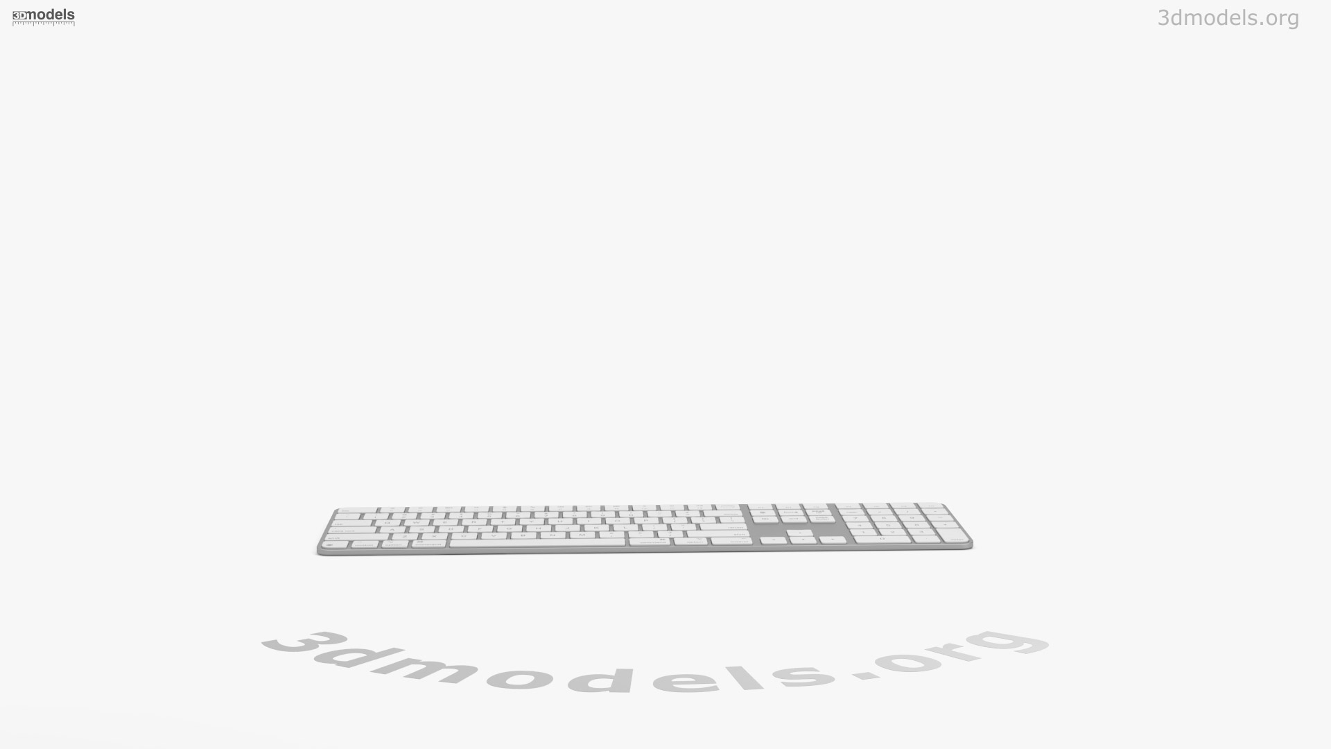 360 view of Apple Magic Keyboard with Numeric Keypad 2024 White Keys 3D ...