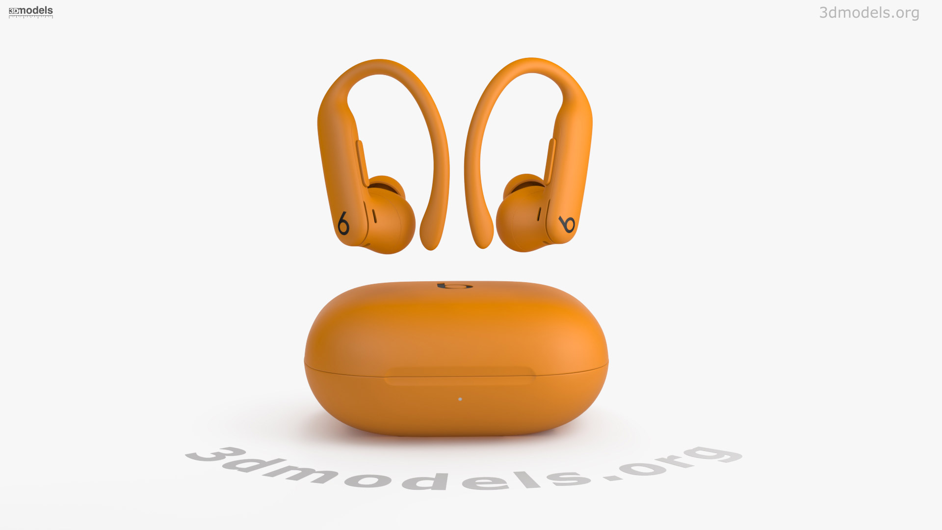 360 view of Apple Powerbeats Pro 2 Electric Orange 3D model - 3DModels ...