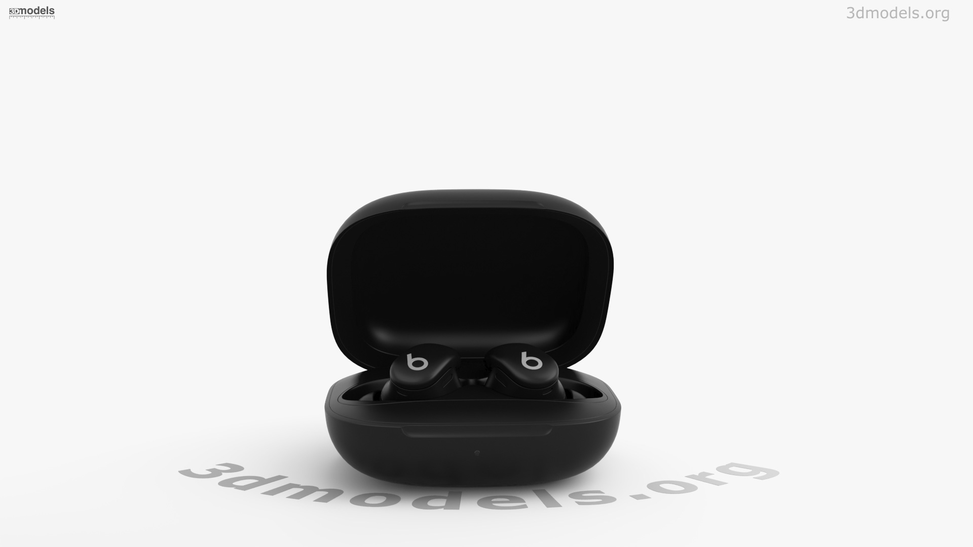 360 view of Apple Powerbeats Fit black 3D model - 3DModels store