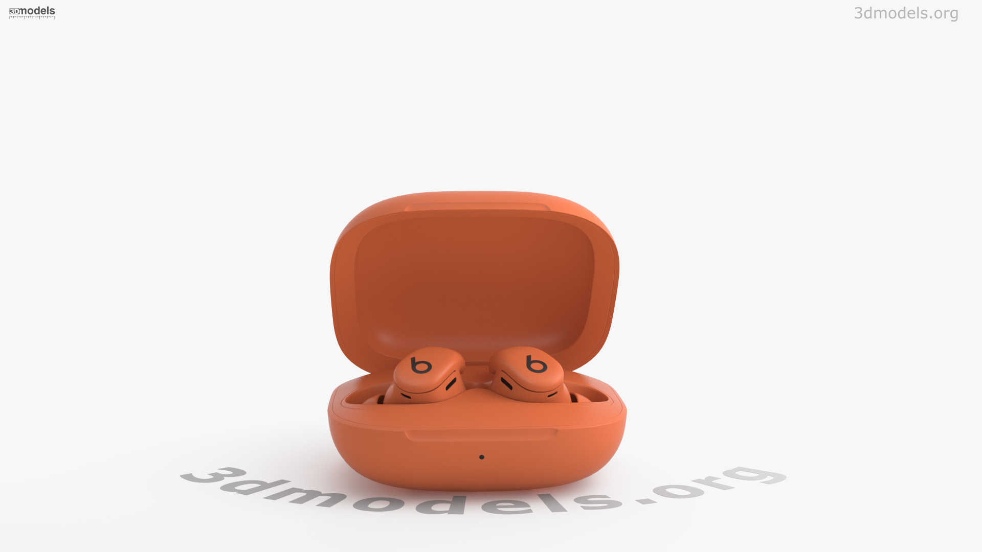 360 view of Apple Powerbeats Fit orange 3D model - 3DModels store