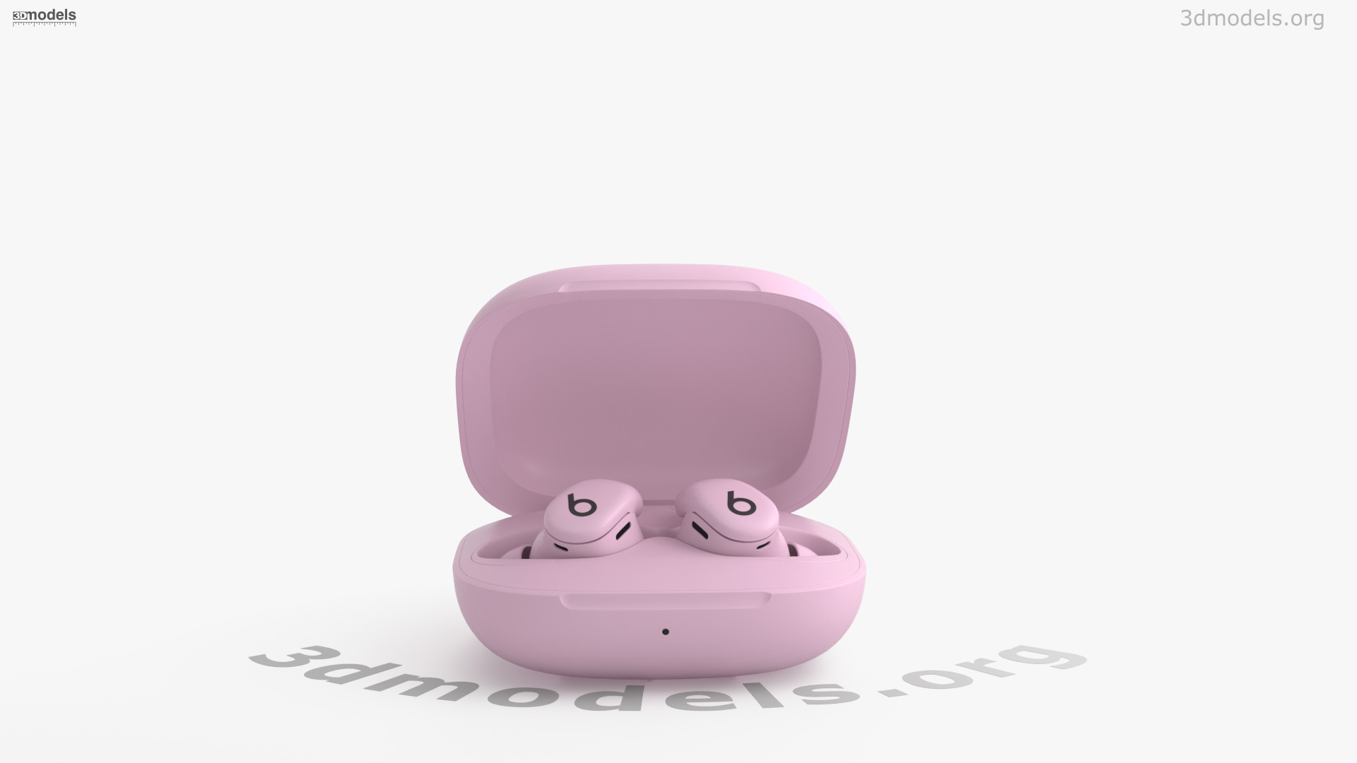 360 view of Apple Powerbeats Fit pink 3D model - 3DModels store