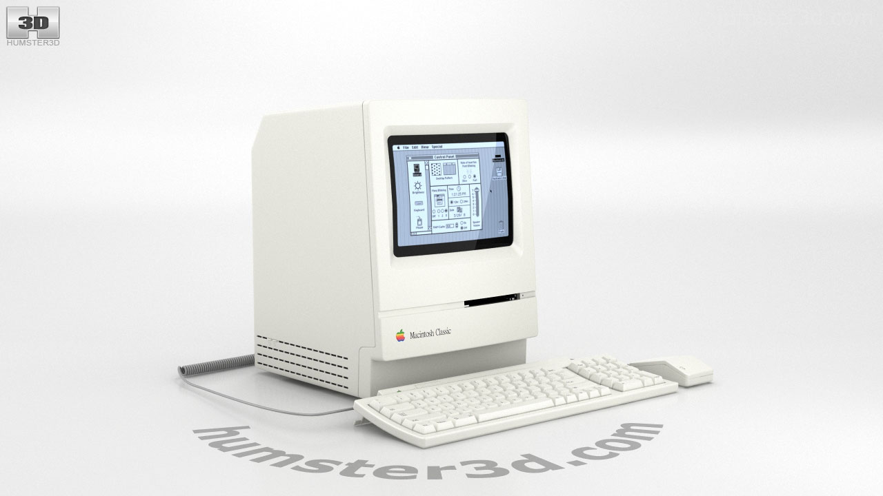 360 view of Apple Macintosh Classic 3D model - 3DModels store