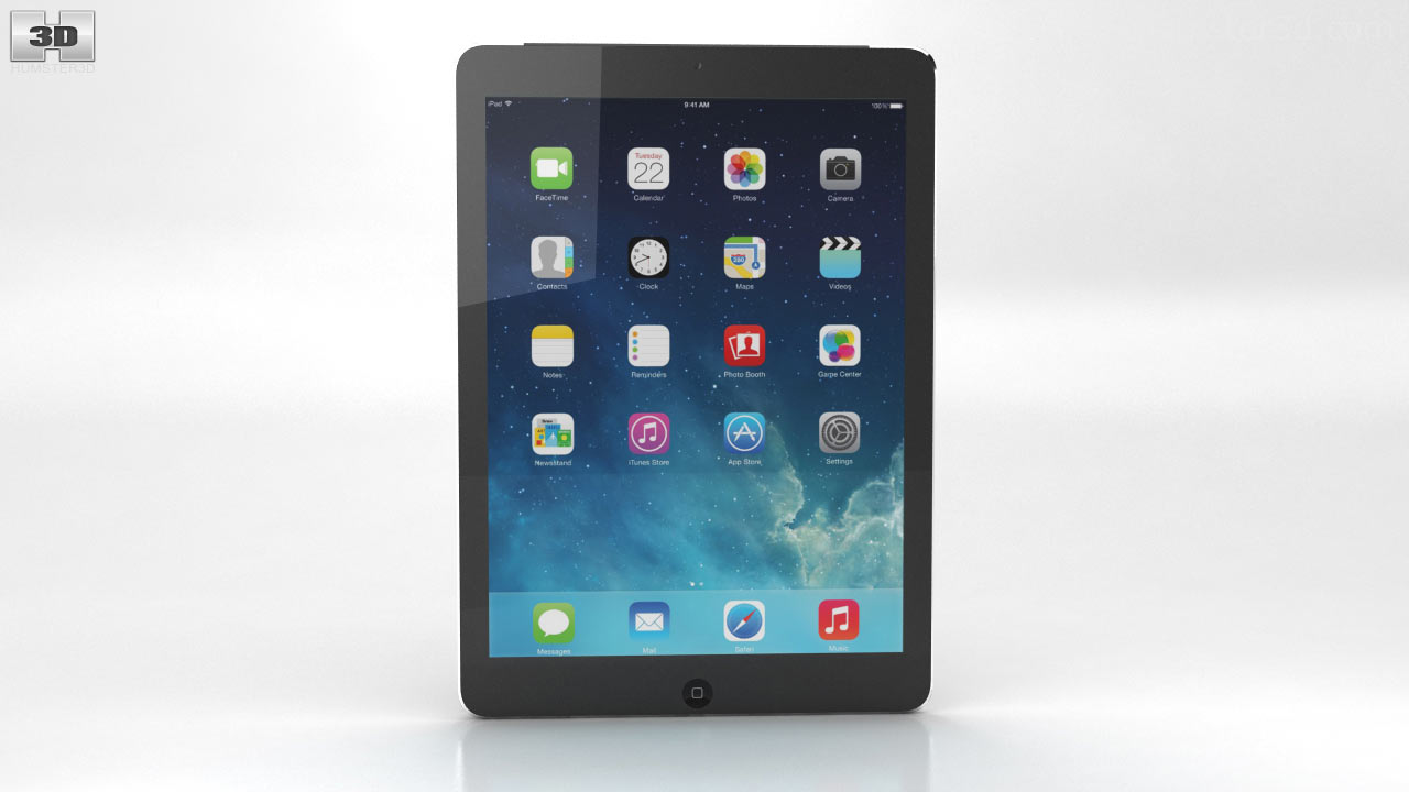 360 view of Apple iPad Air Space Gray Cellular 3D model - 3DModels store