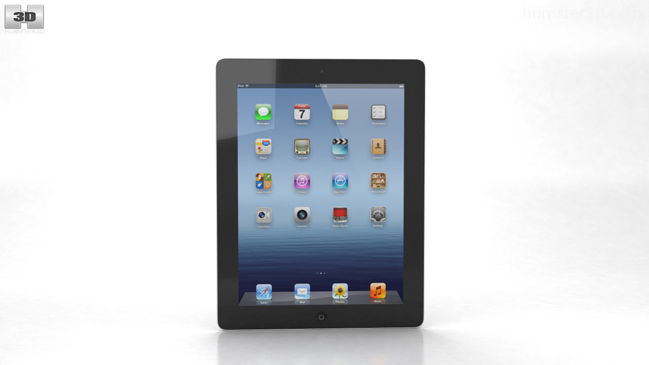 360 view of Apple iPad 4 WiFi 3D model - 3DModels store
