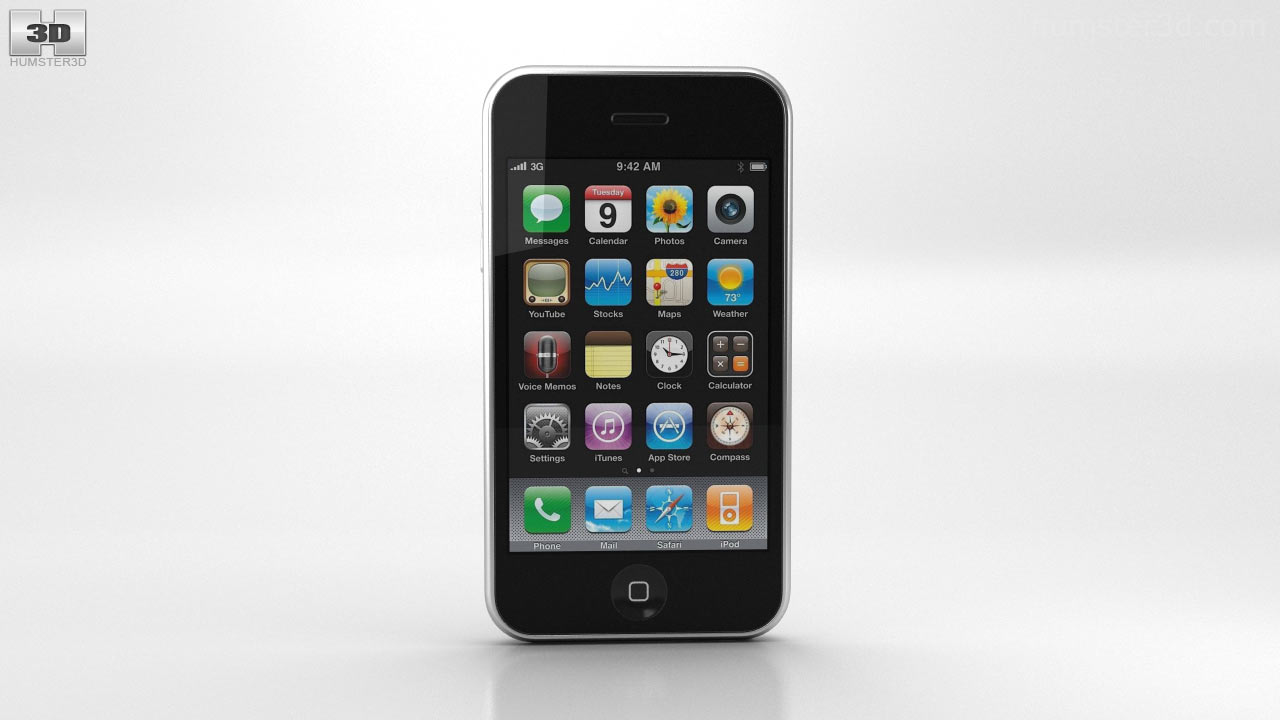 360 view of Apple iPhone 3GS White 3D model - 3DModels store