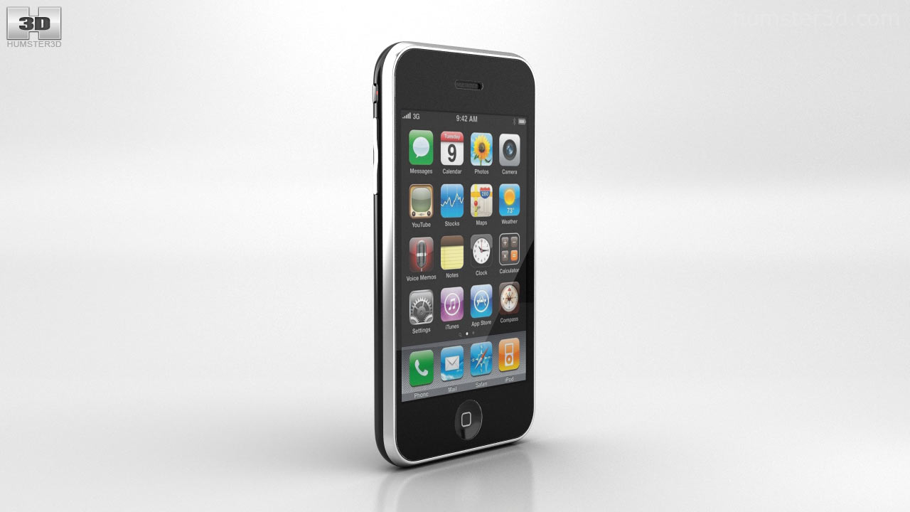 360 view of Apple iPhone 3G Black 3D model - 3DModels store