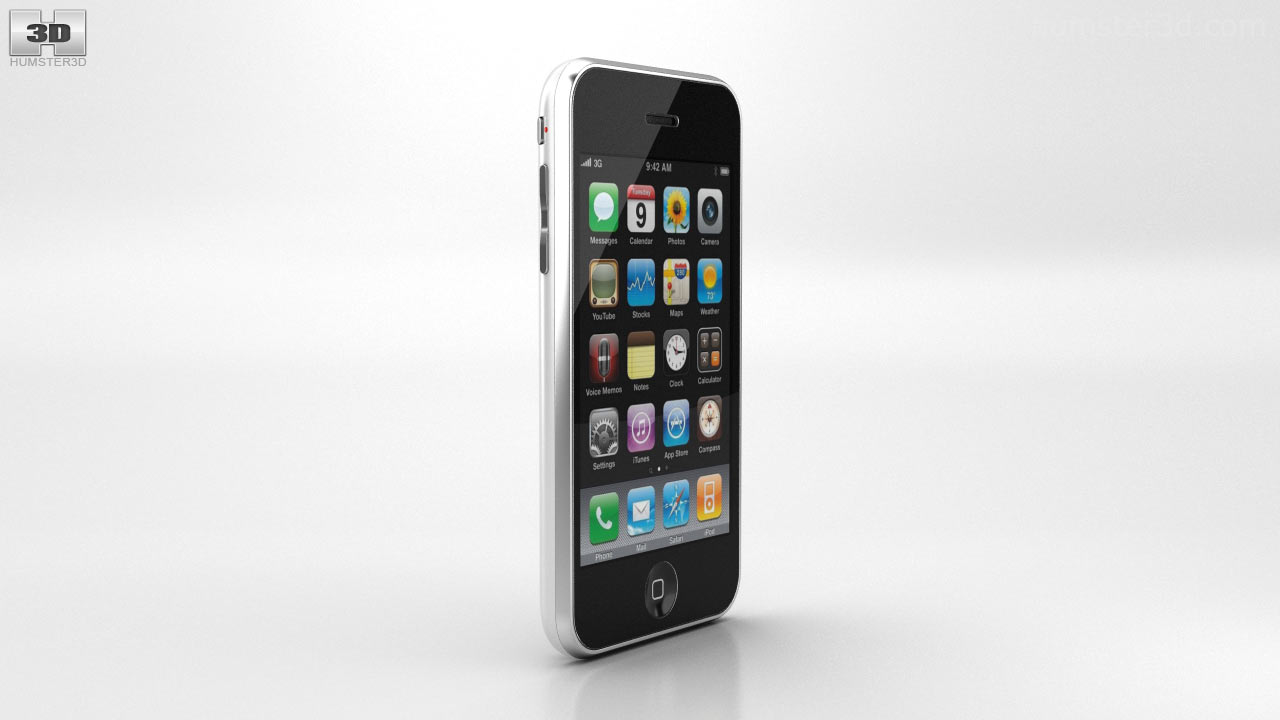 360 view of Apple iPhone 3G White 3D model - 3DModels store