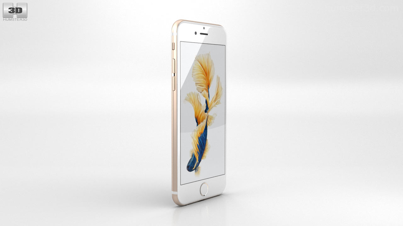 360 view of Apple iPhone 6s Gold 3D model - 3DModels store