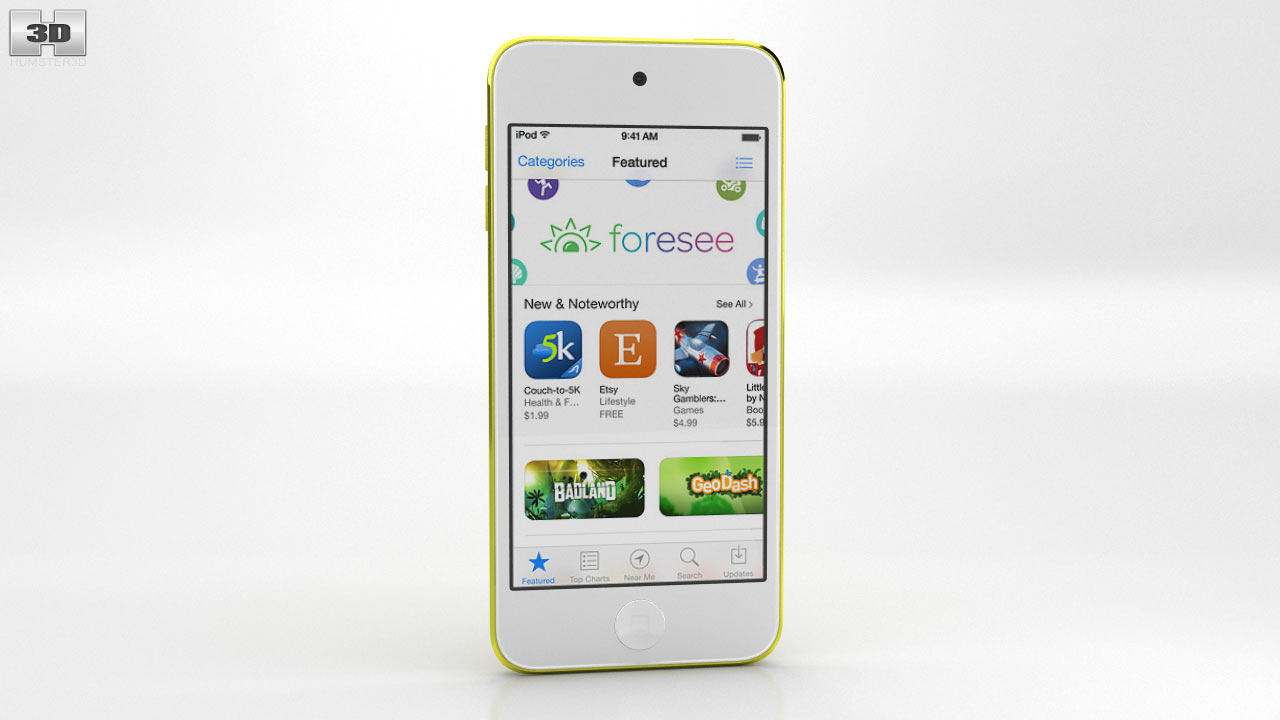 360 view of Apple iPod Touch Yellow 3D model - 3DModels store