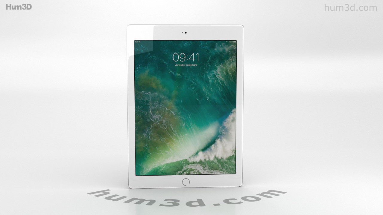 360 view of Apple iPad 9.7-inch Silver 3D model - 3DModels store
