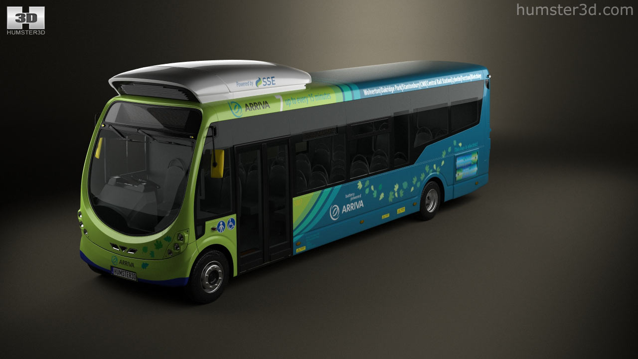 360 view of Arriva Milton Keynes Electric Bus 2014 3D model - 3DModels ...