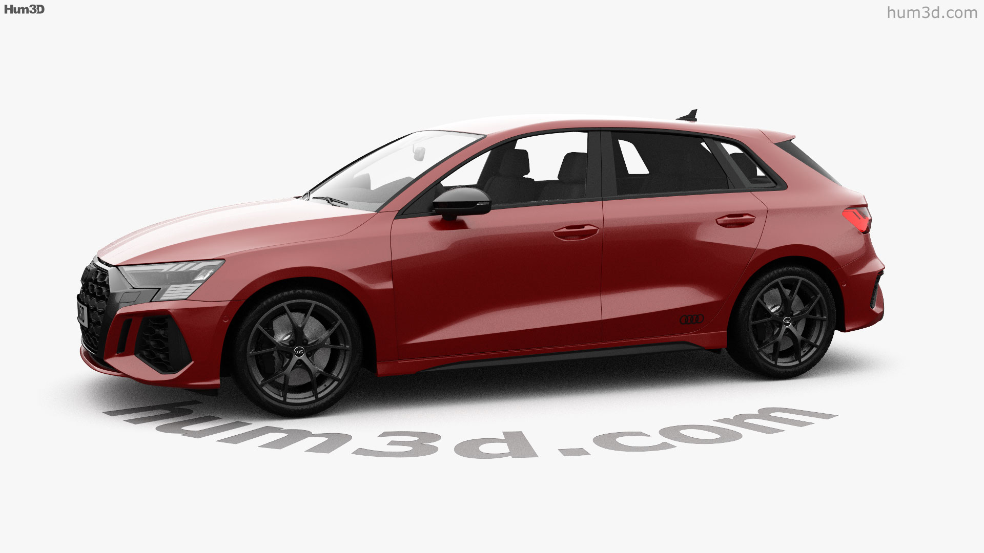 360 view of Audi RS3 sportback 2024 3D model - 3DModels store