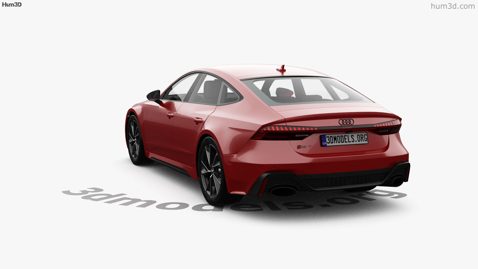 360 view of Audi RS7 2020 3D model - 3DModels store