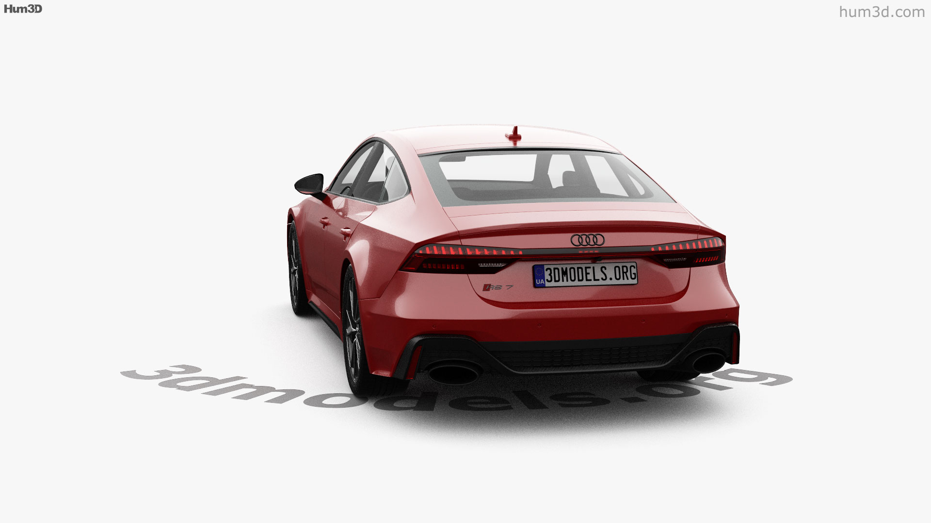360 view of Audi RS7 2020 3D model - 3DModels store