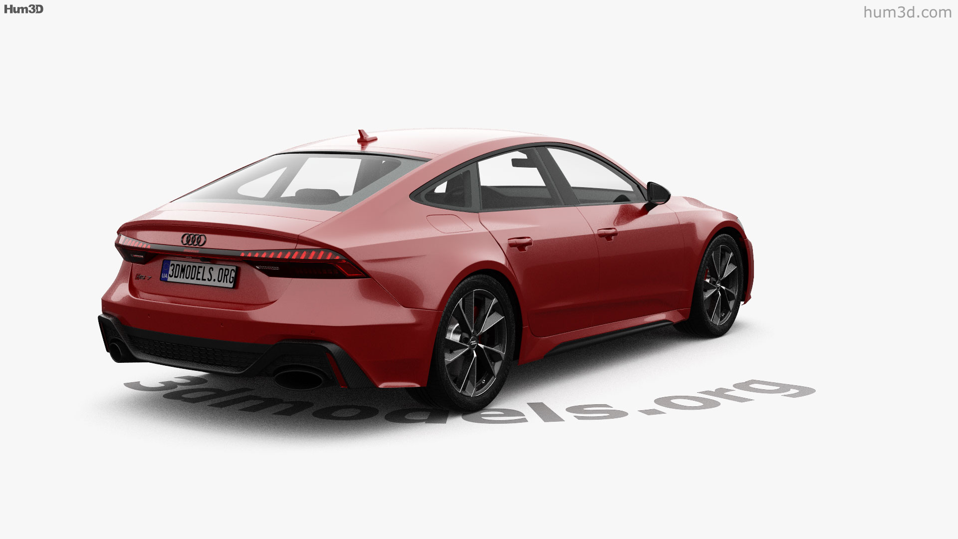 360 view of Audi RS7 2020 3D model - 3DModels store