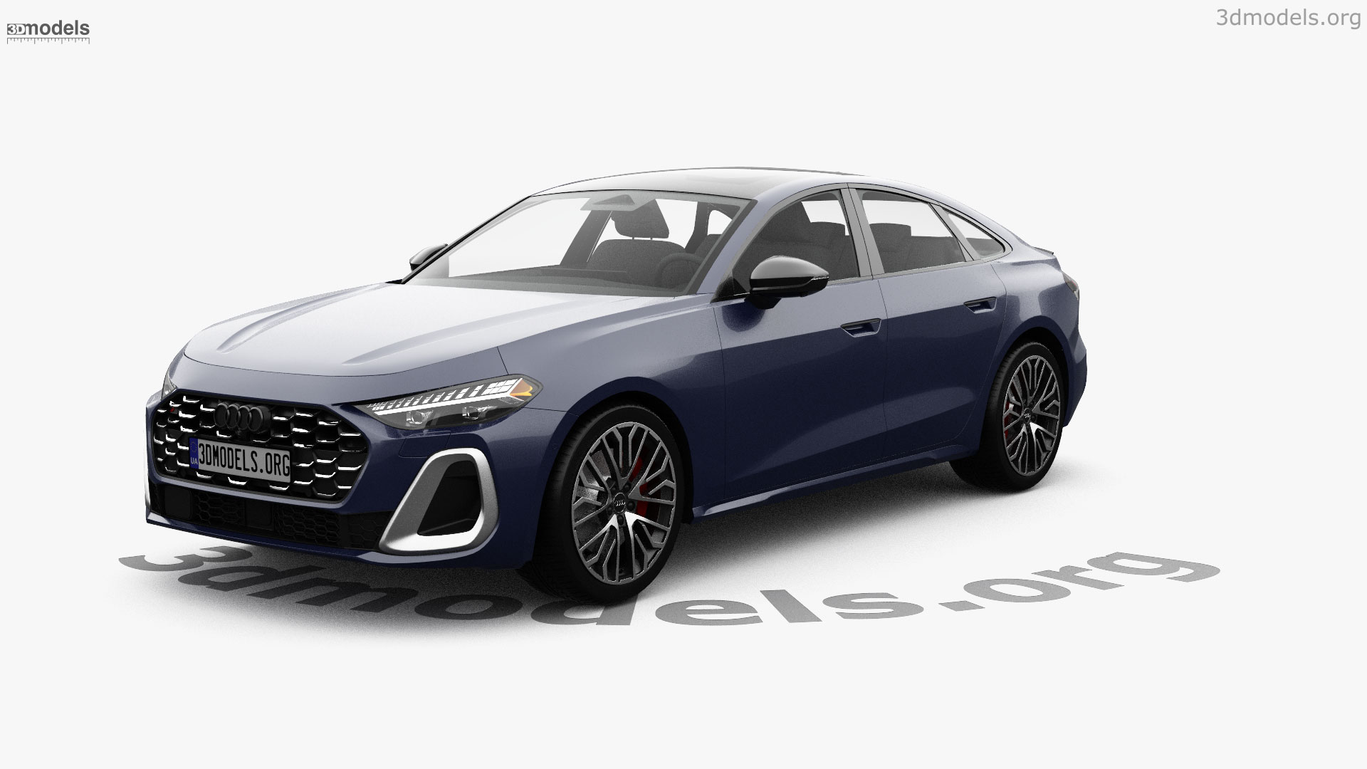 360 view of Audi S5 sedan US-spec 2025 3D model - 3DModels store