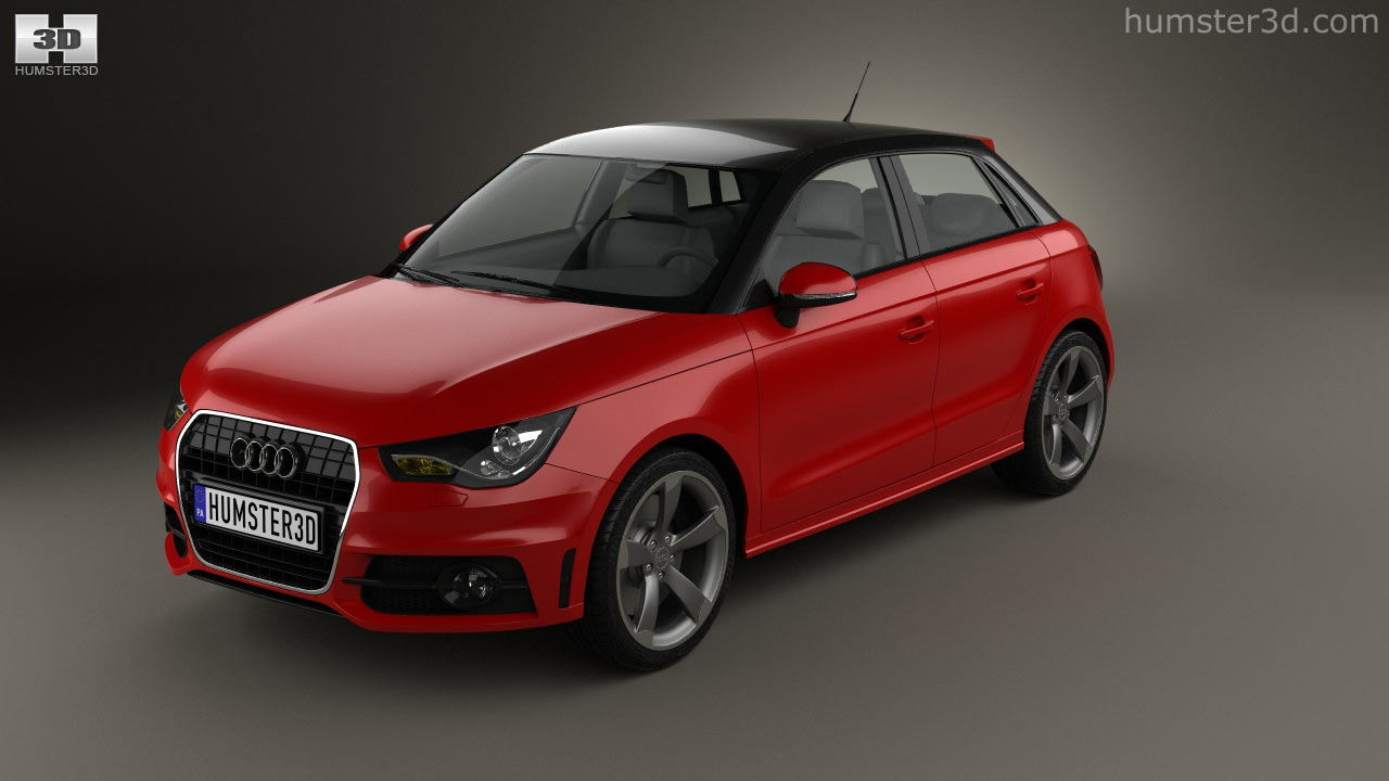 360 view of Audi A1 sportback 2015 3D model - 3DModels store