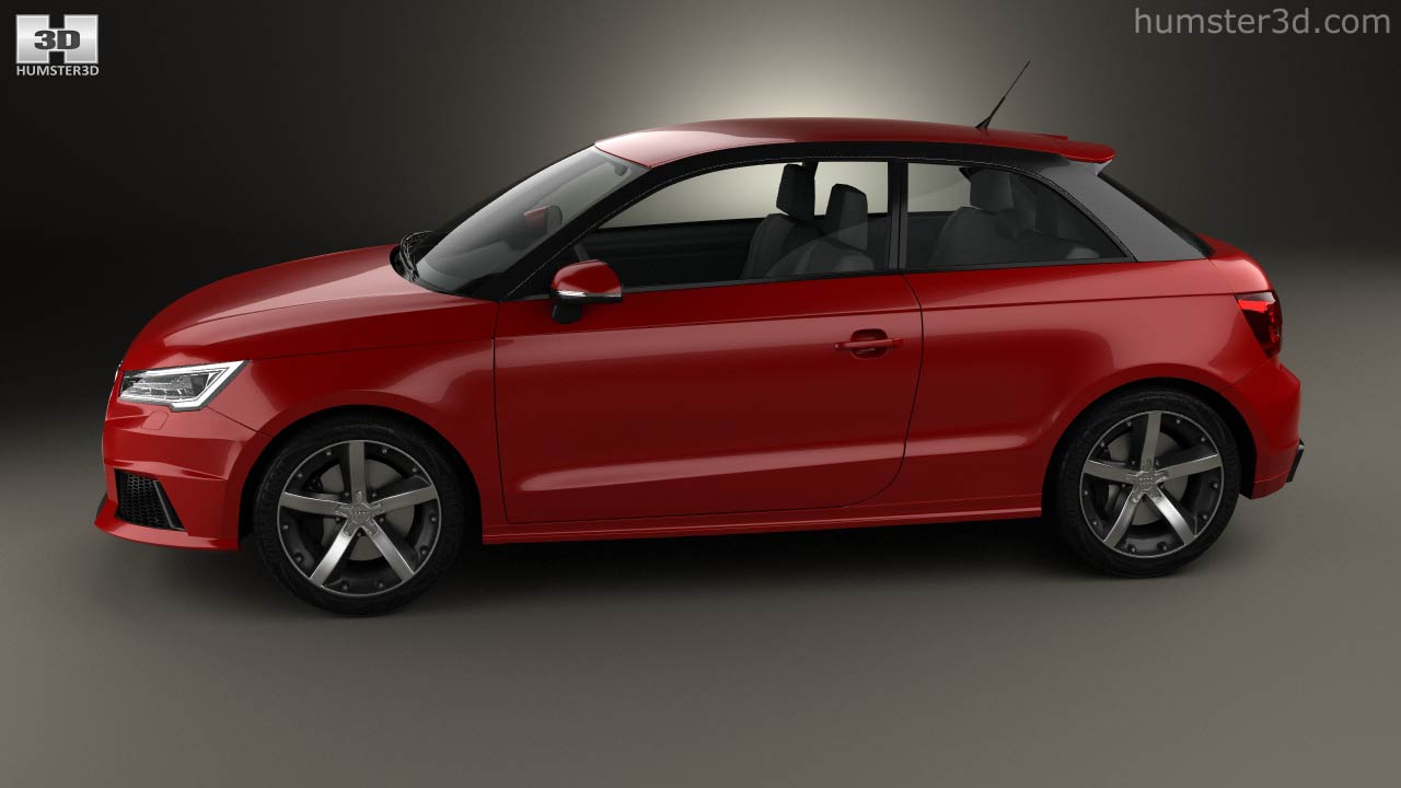 360 view of Audi A1 3-door 2018 3D model - 3DModels store