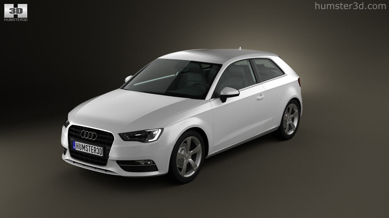 360 view of Audi A3 hatchback 3-door 2016 3D model - 3DModels store