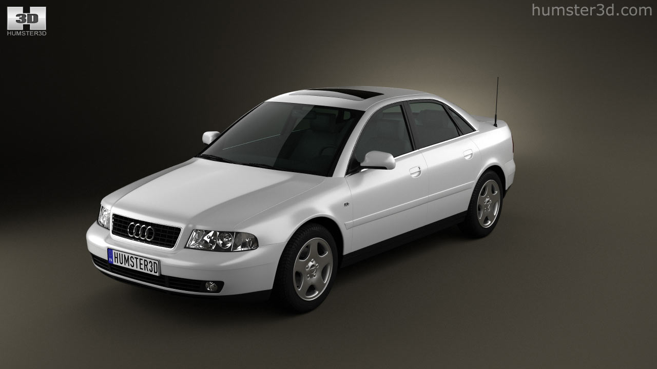 360 view of Audi A4 sedan 2001 3D model - 3DModels store