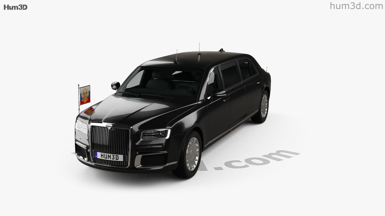 360 view of Aurus Senat Presidential Limousine 2021 3D model - 3DModels ...