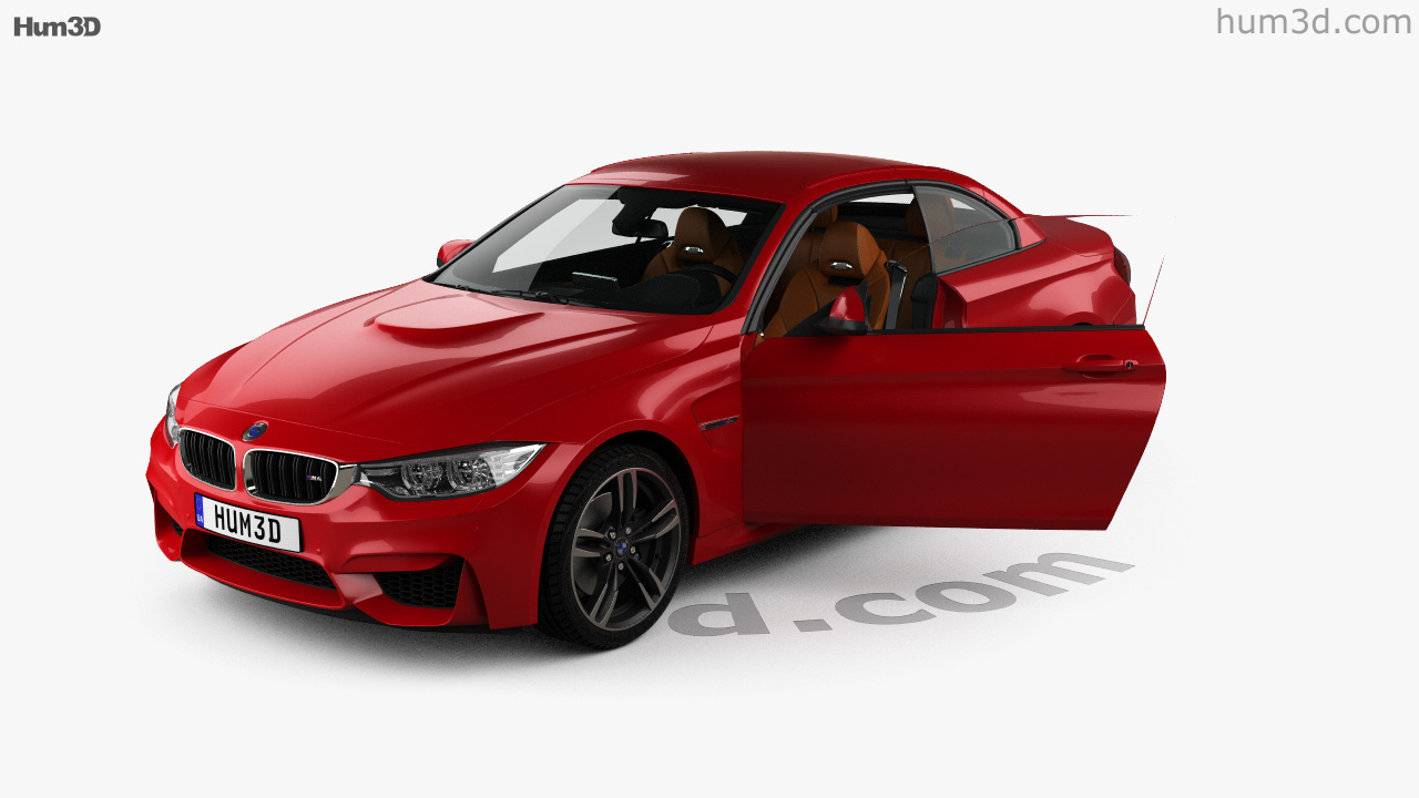 360 view of BMW M4 (F83) convertible with HQ interior 2017 3D model ...