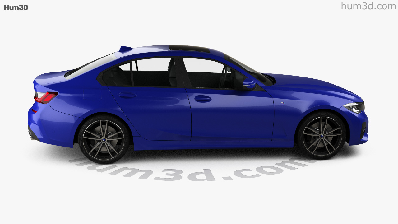 360 view of BMW 3 Series (G20) M Sport sedan 2021 3D model - 3DModels store