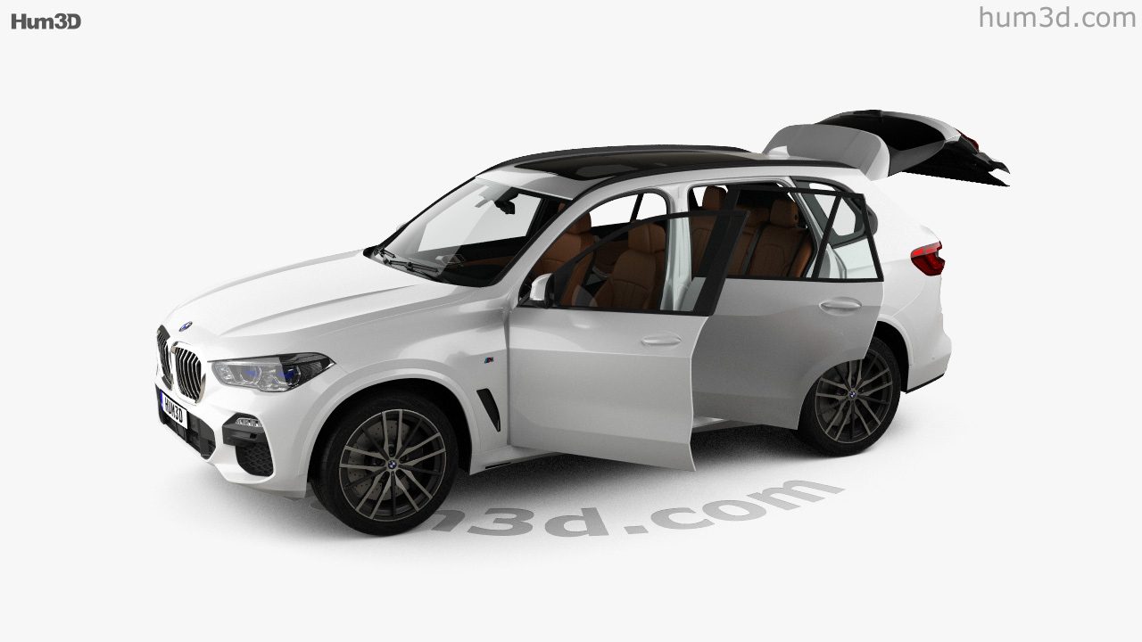 360 view of BMW X5 M-sport with HQ interior 2022 3D model - 3DModels store