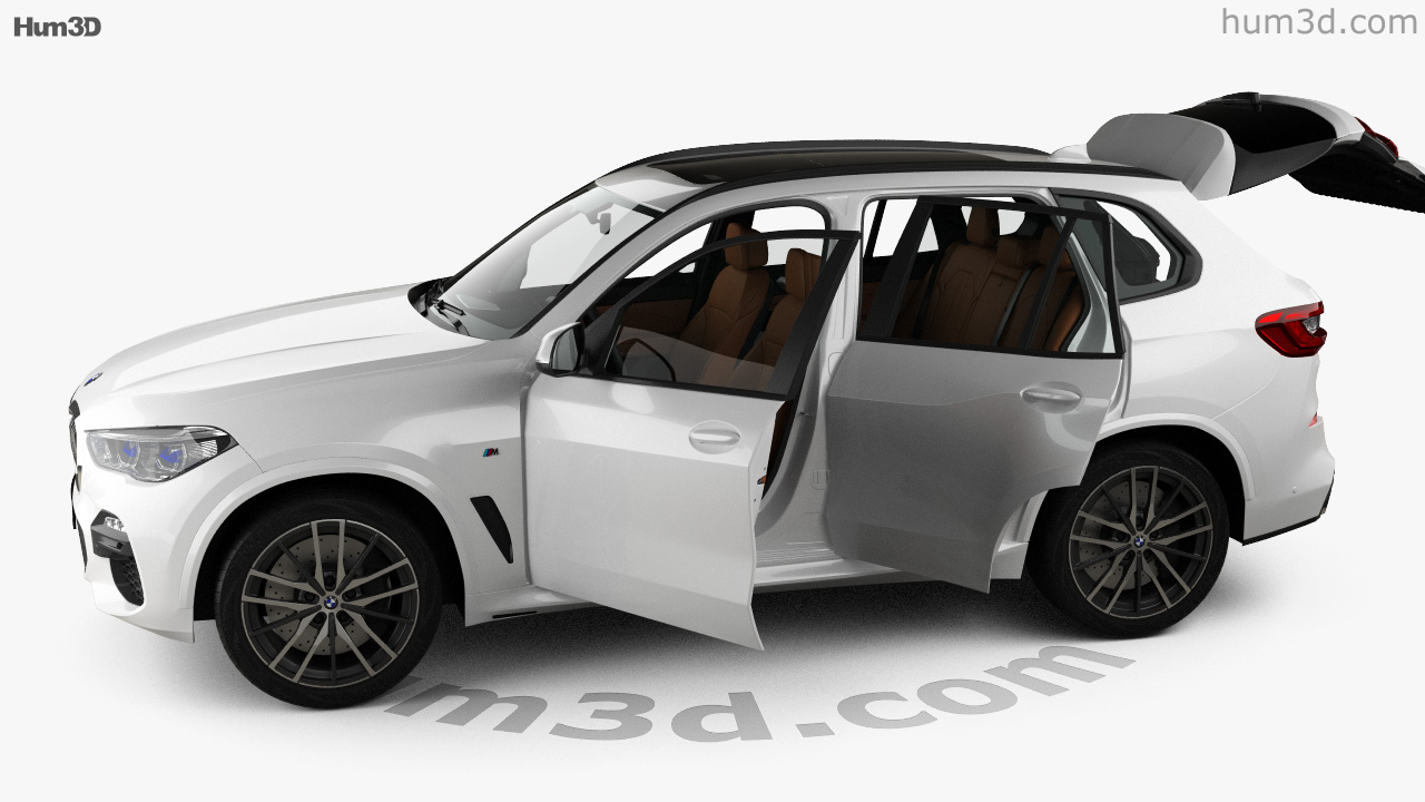 360 view of BMW X5 M-sport with HQ interior 2022 3D model - 3DModels store