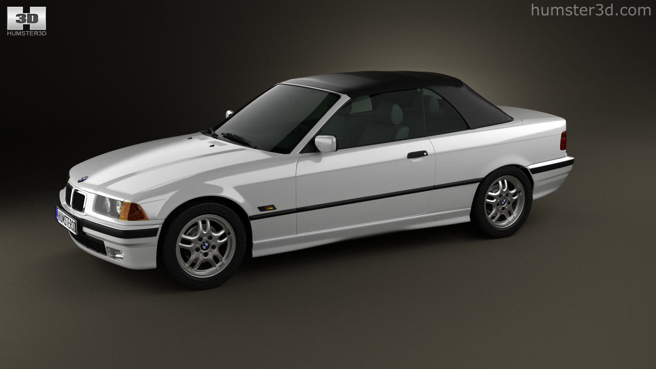 360 view of BMW 3 Series (E36) convertible 2000 3D model - 3DModels store
