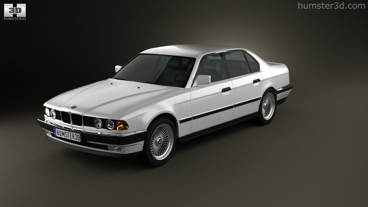 360 view of BMW 7 Series (E32) 1994 3D model - 3DModels store