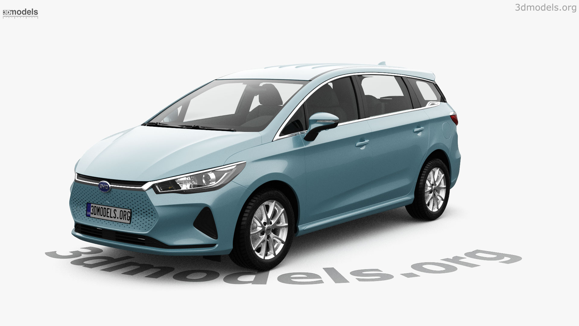 360 view of BYD E6 2024 3D model - 3DModels store