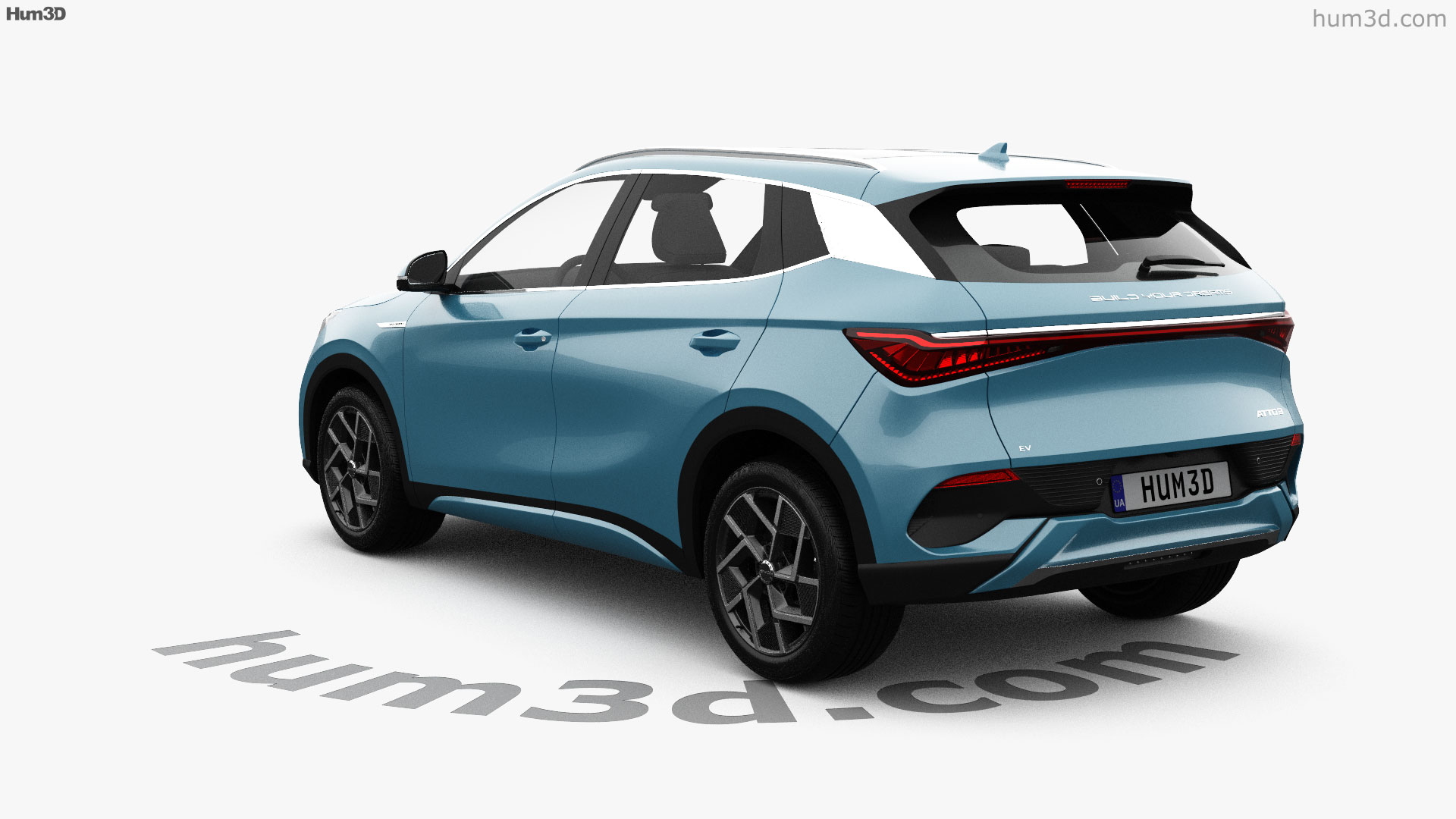 360 view of BYD Atto 3 2024 3D model - 3DModels store