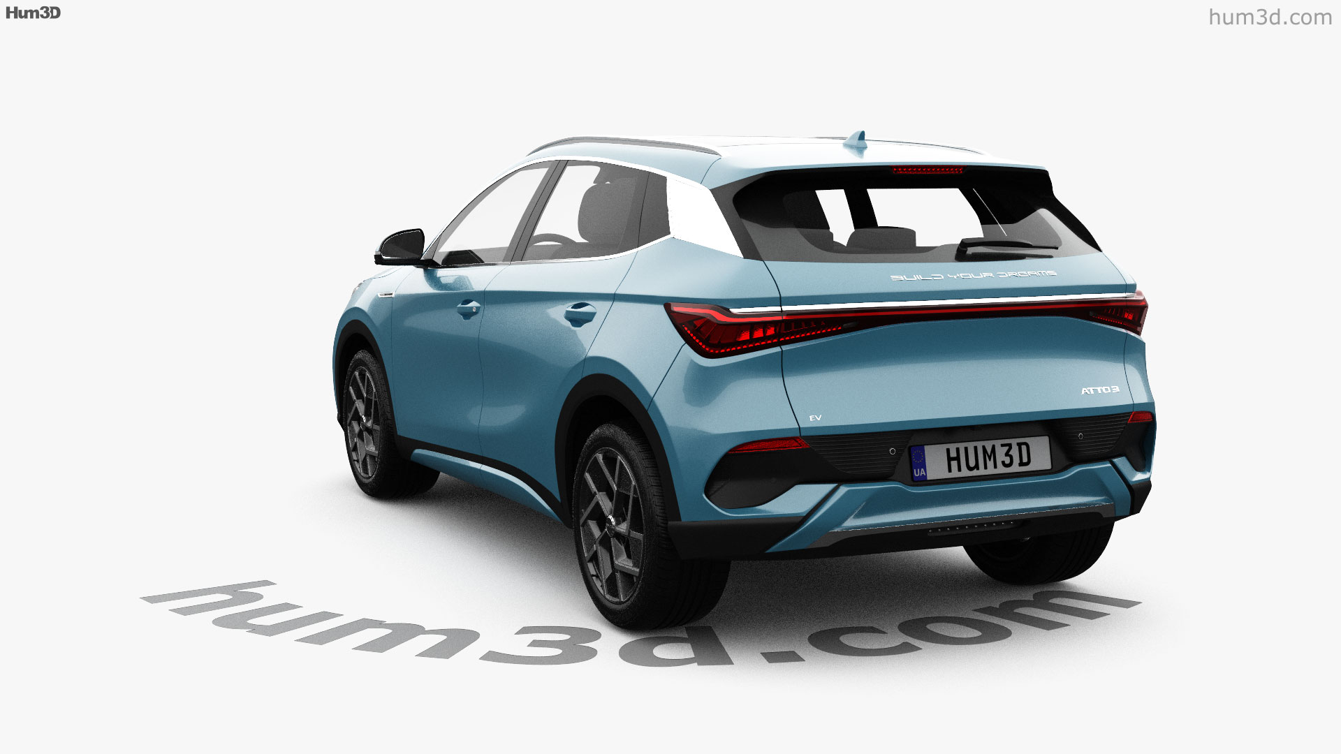360 view of BYD Atto 3 2024 3D model - 3DModels store