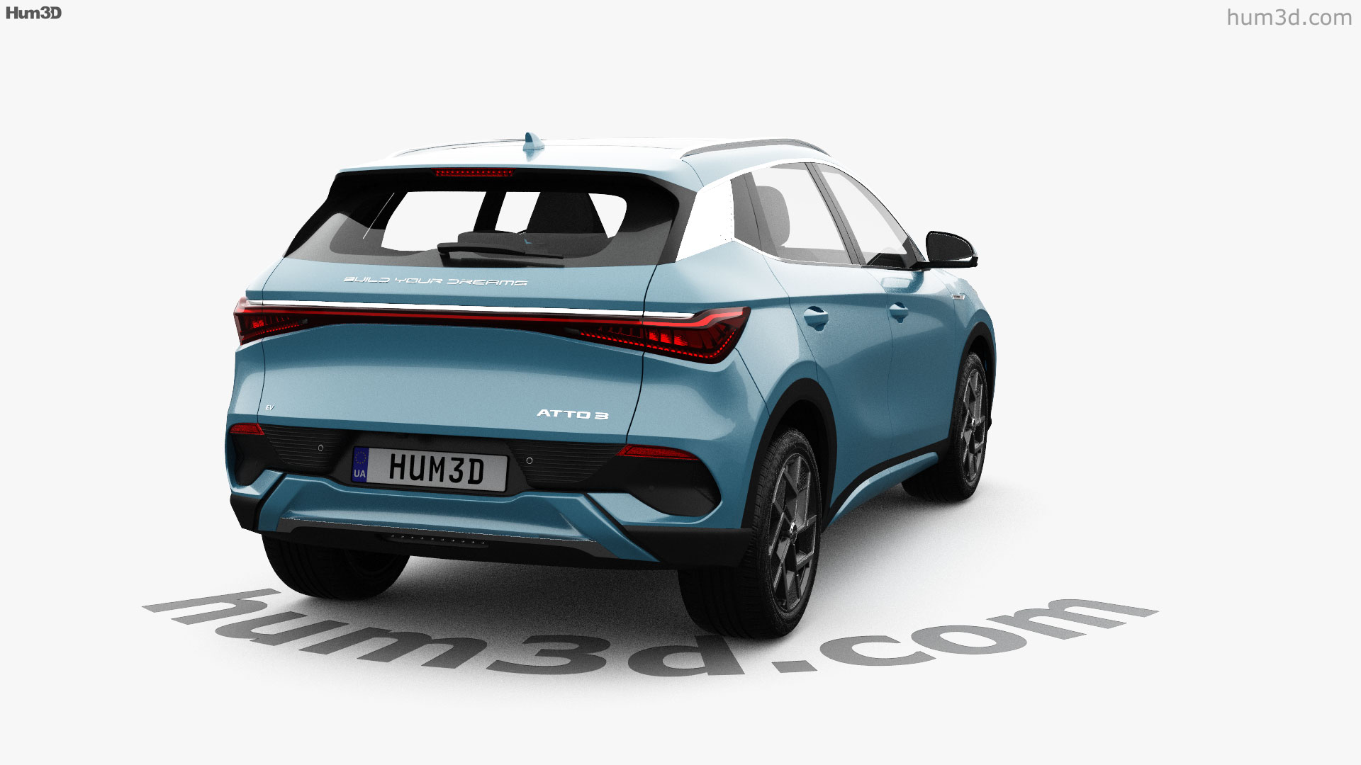 360 view of BYD Atto 3 2024 3D model - 3DModels store