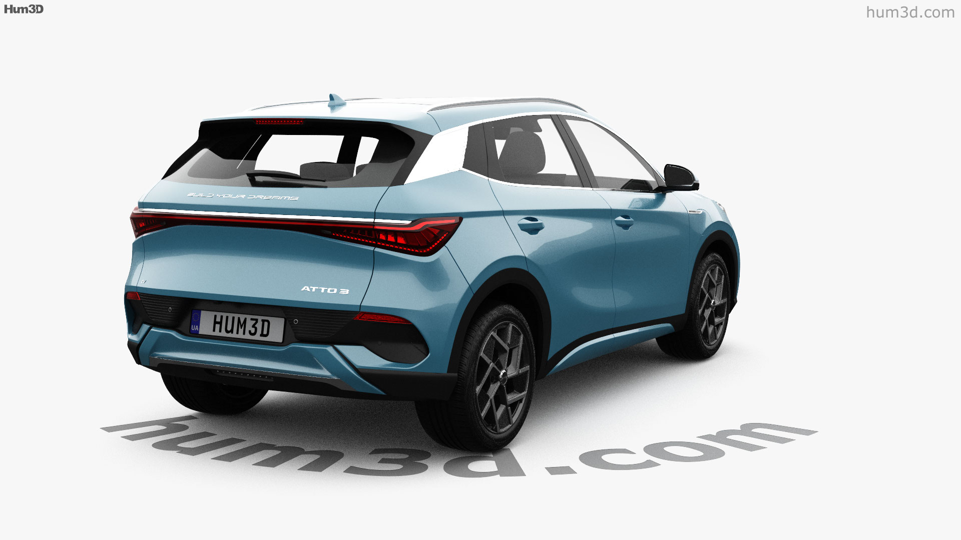 360 view of BYD Atto 3 2024 3D model - 3DModels store