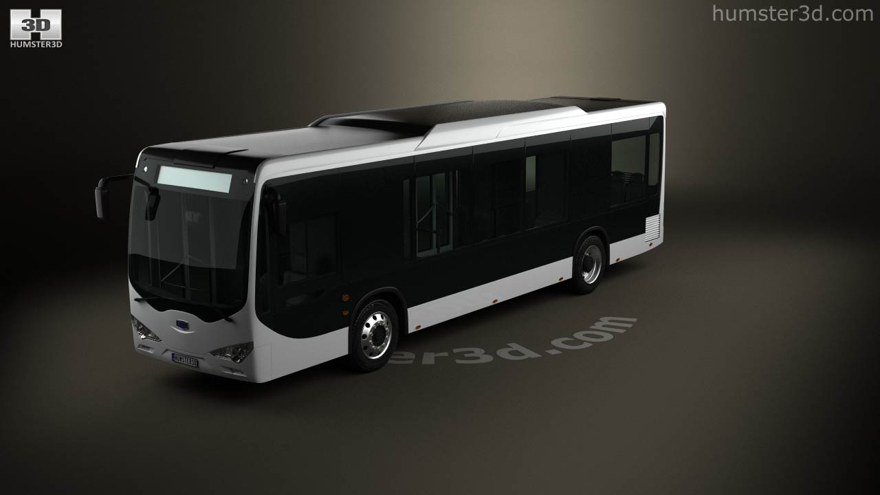 360 view of BYD K9 bus 2010 3D model - 3DModels store
