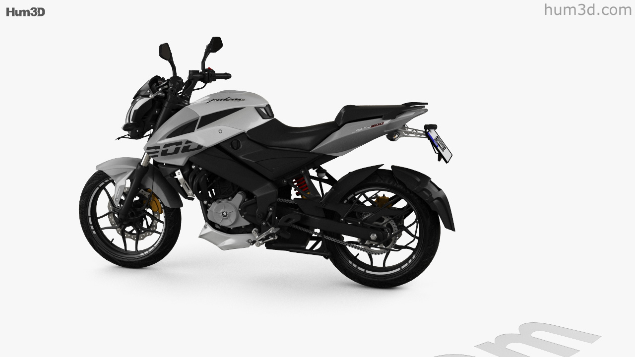 360 view of Bajaj Pulsar NS200 2018 3D model - 3DModels store
