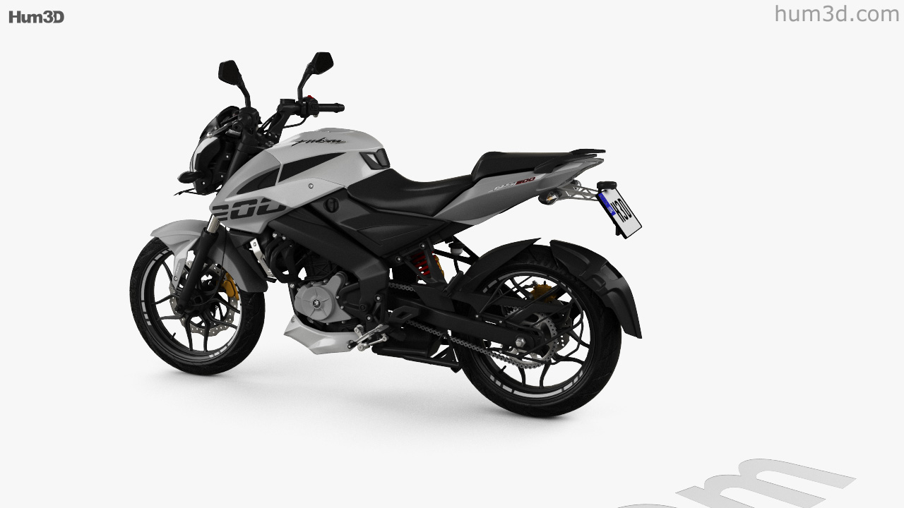 360 view of Bajaj Pulsar NS200 2018 3D model - 3DModels store