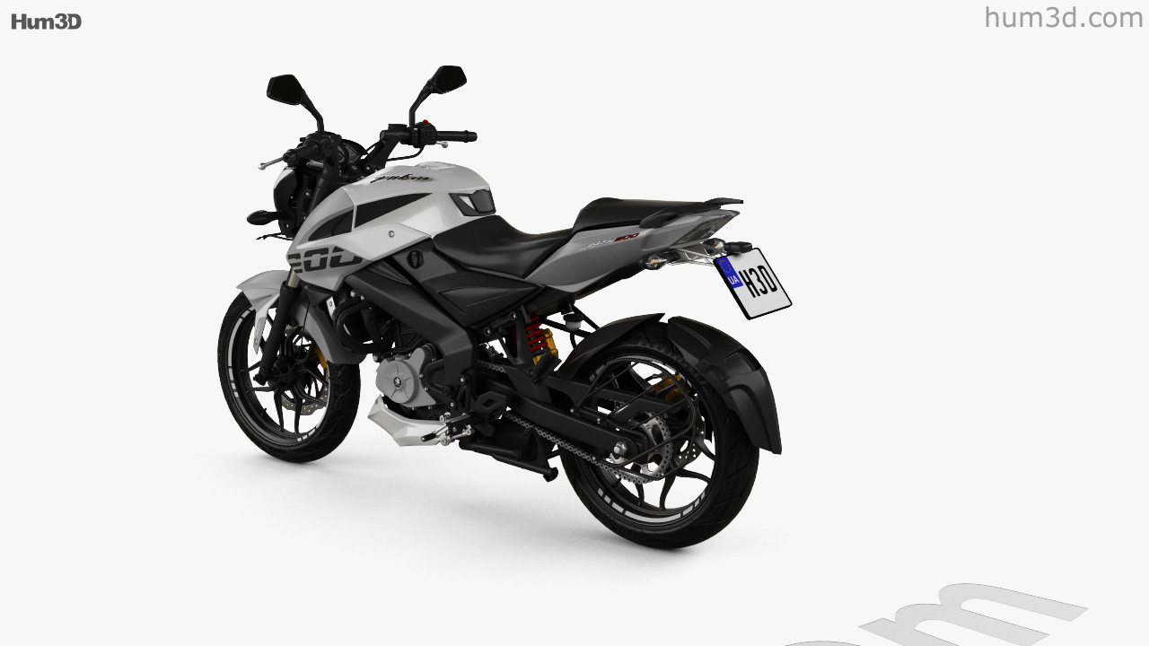 360 view of Bajaj Pulsar NS200 2018 3D model - 3DModels store