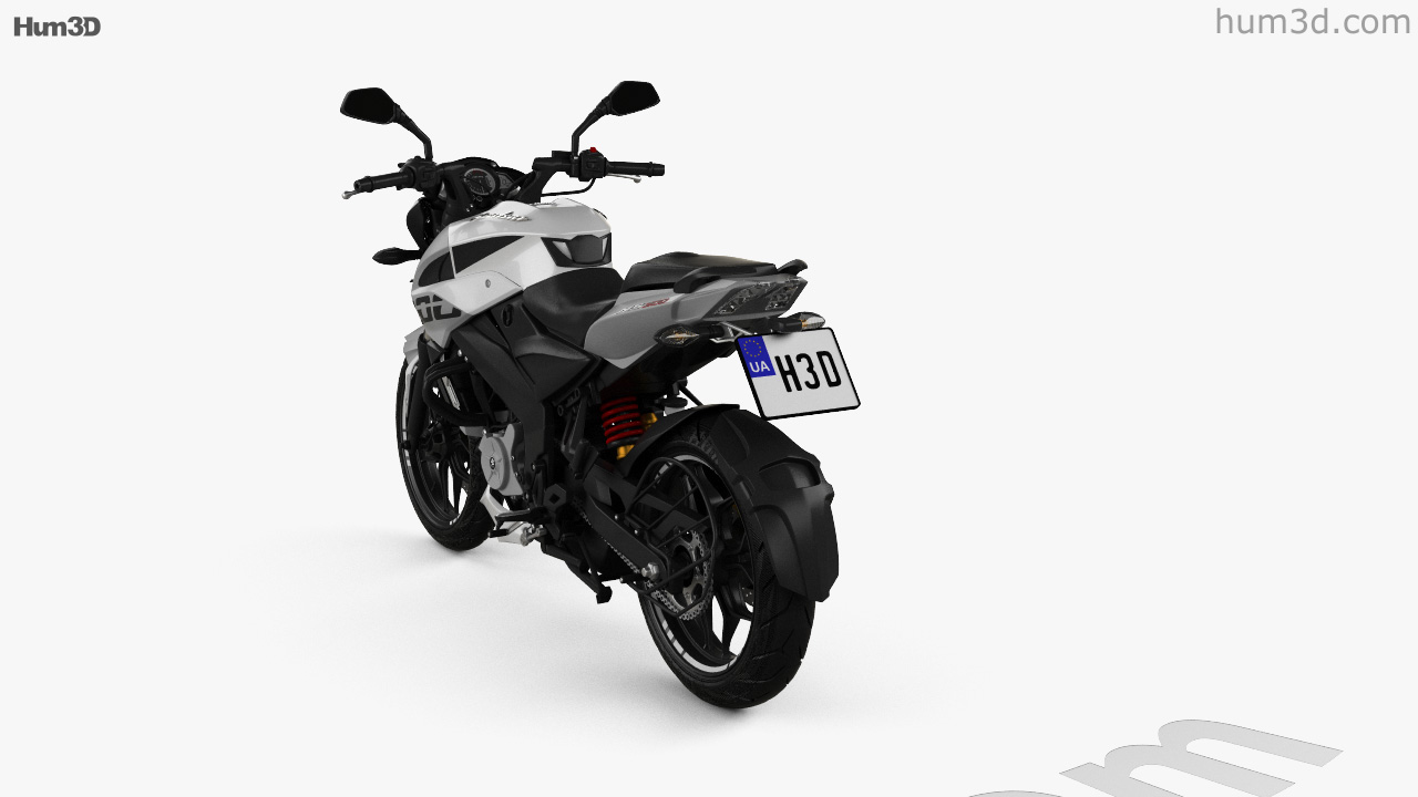 360 view of Bajaj Pulsar NS200 2018 3D model - 3DModels store