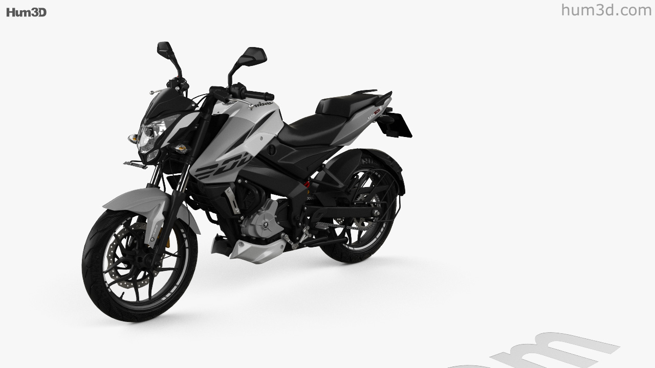 360 view of Bajaj Pulsar NS200 2018 3D model - 3DModels store