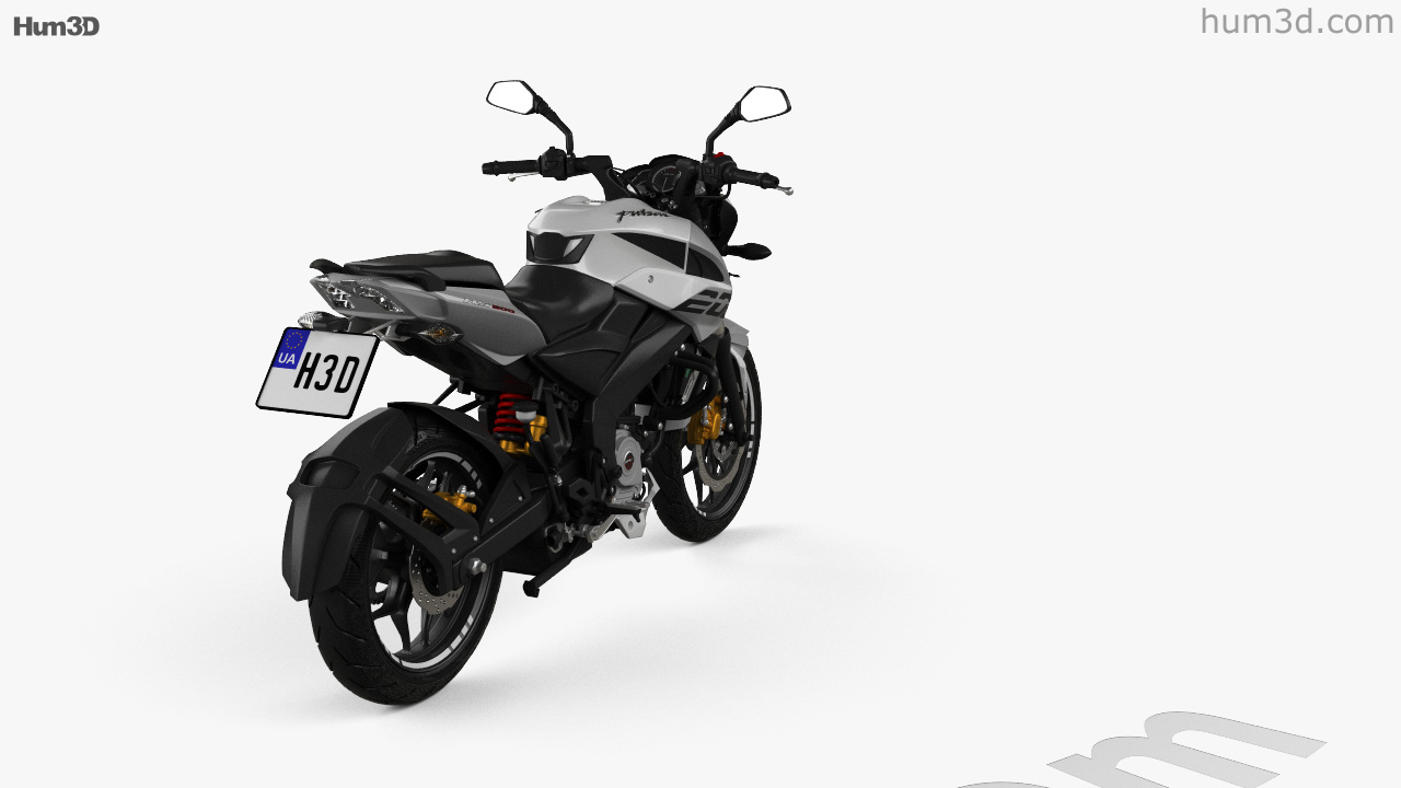 360 view of Bajaj Pulsar NS200 2018 3D model - 3DModels store