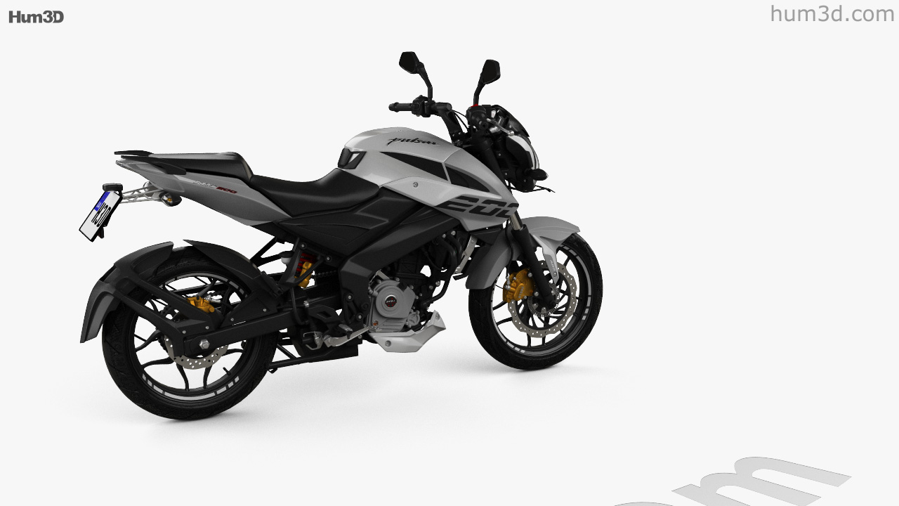 360 view of Bajaj Pulsar NS200 2018 3D model - 3DModels store