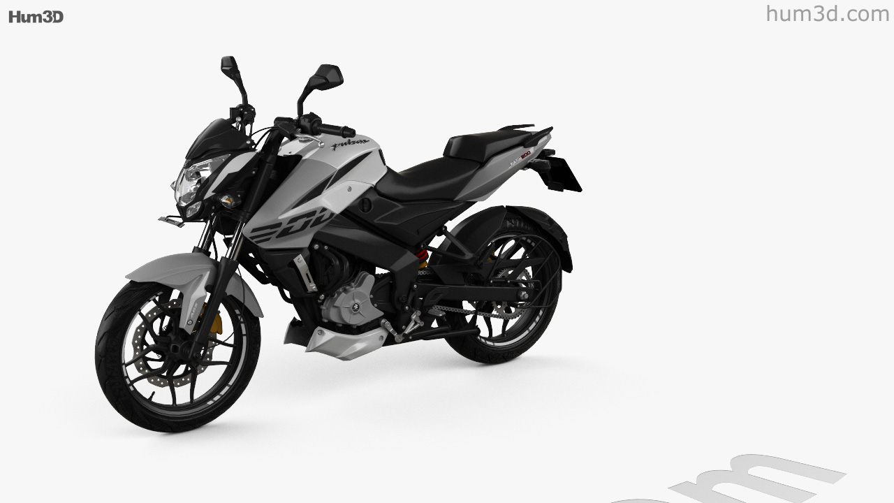 360 view of Bajaj Pulsar NS200 2018 3D model - 3DModels store