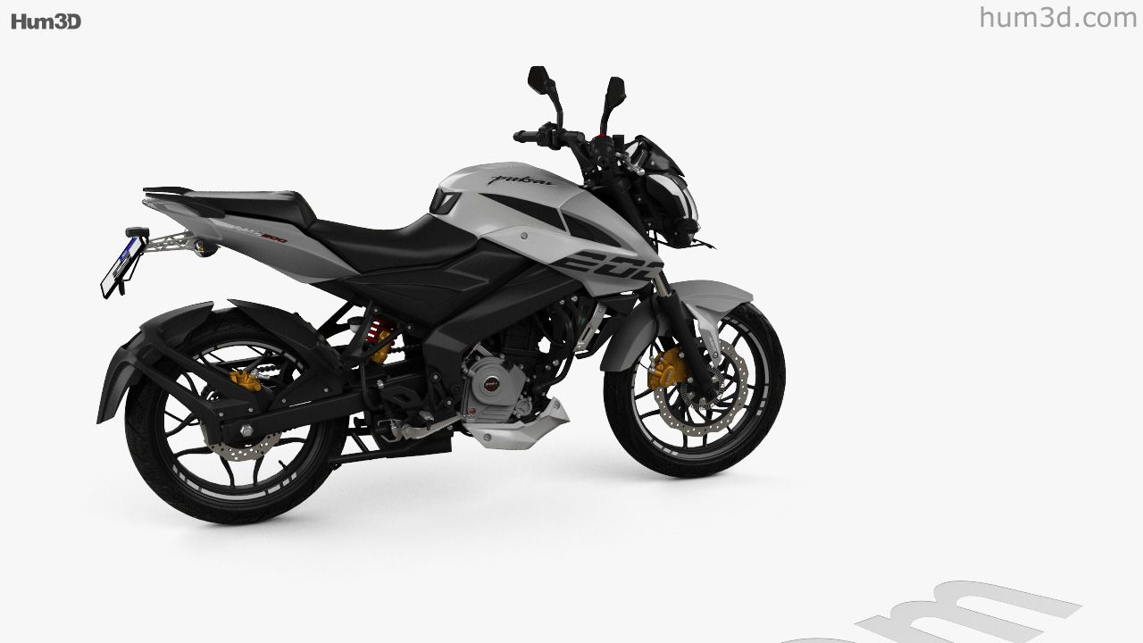 360 view of Bajaj Pulsar NS200 2018 3D model - 3DModels store