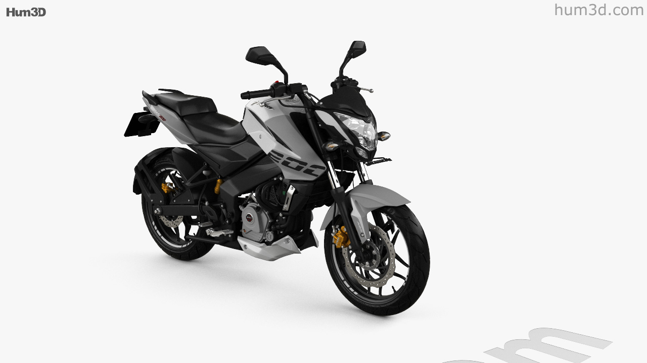 360 view of Bajaj Pulsar NS200 2018 3D model - 3DModels store