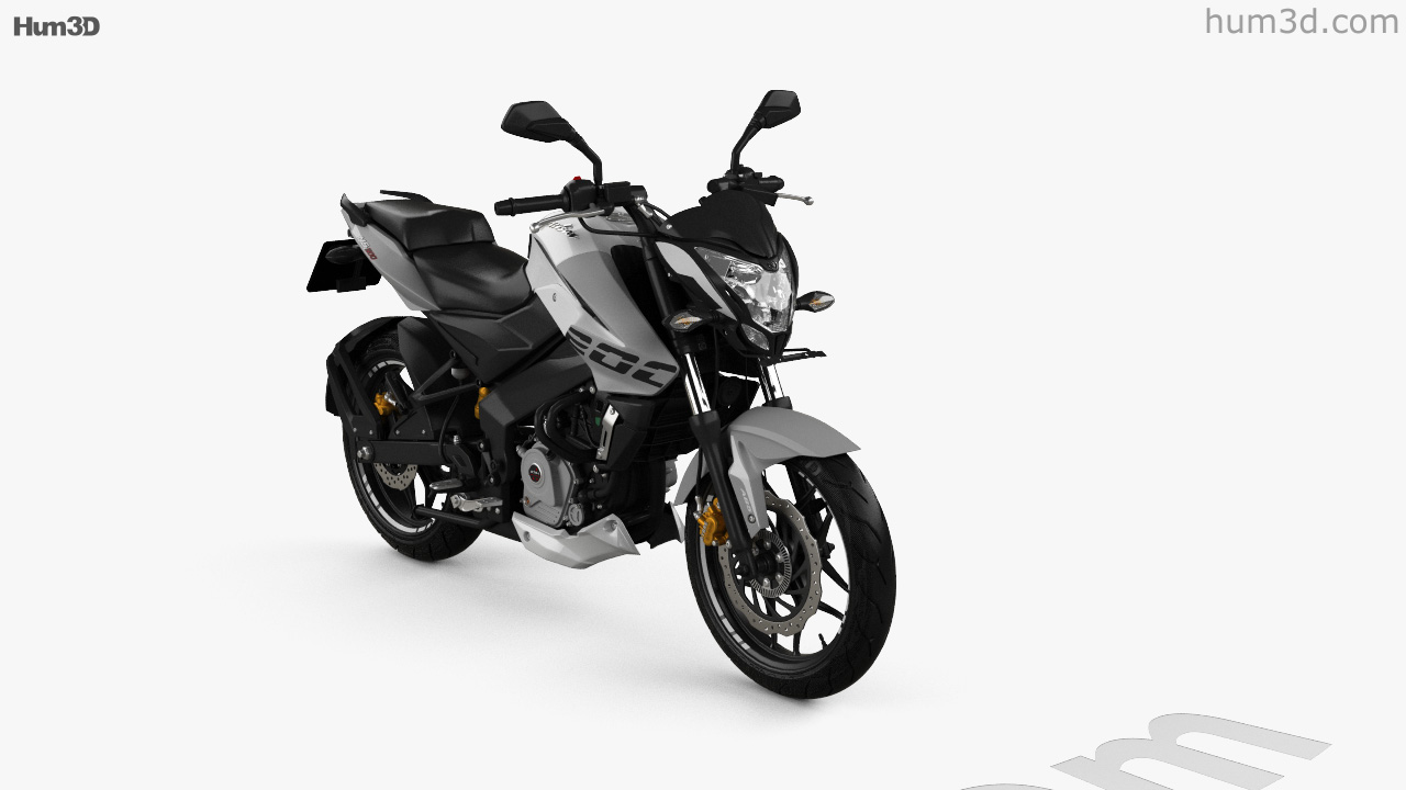 360 view of Bajaj Pulsar NS200 2018 3D model - 3DModels store