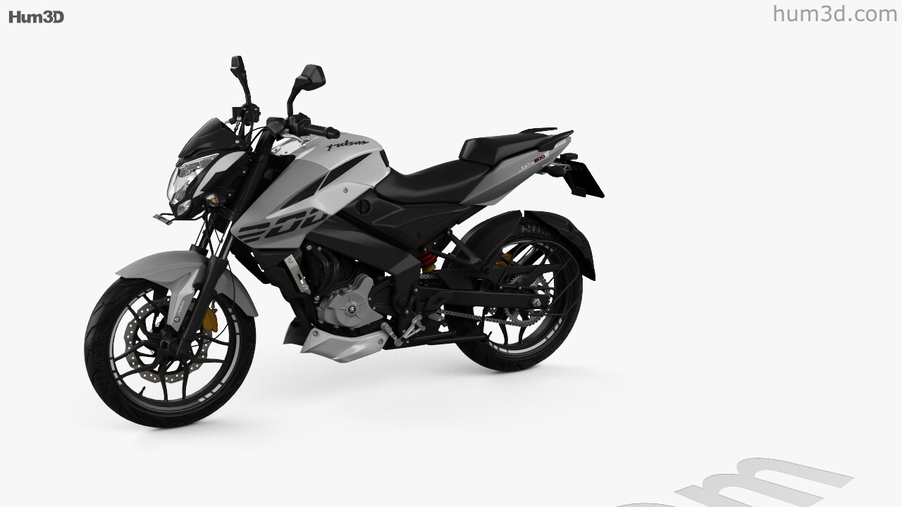 360 view of Bajaj Pulsar NS200 2018 3D model - 3DModels store