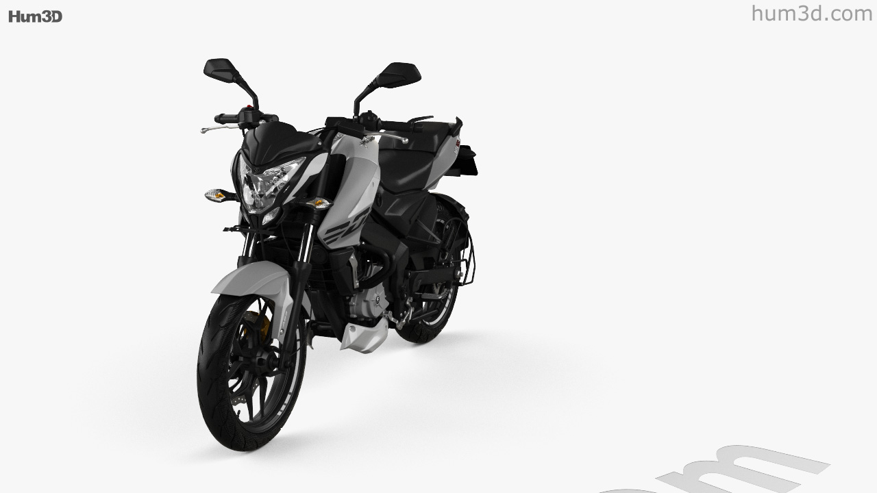 360 view of Bajaj Pulsar NS200 2018 3D model - 3DModels store